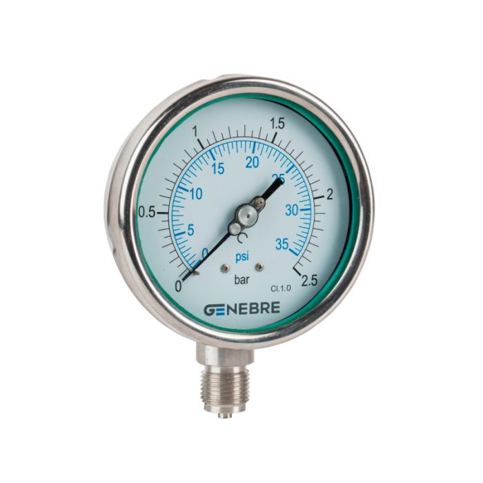 Manovacuómetro-30-0-30 Winters – Acero Negro/Bronce – Ecuacomex